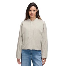 Jackenblazer Cartoon "Damen mit Taschen", Damen, Gr. 34, beige, Obermaterial: 66% Polyester, 22% Wolle, 12% Polyacryl, l&auml;ssig geschnitten normal, Rundhals, Blazer