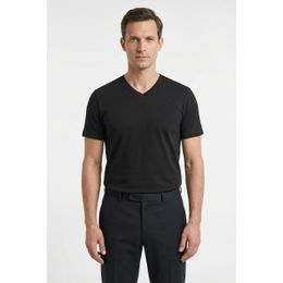 V-Shirt MARVELIS, Jungen, Gr. 4XL, schwarz, Jersey, Obermaterial: 100% Baumwolle, regular fit, V-Ausschnitt, Shirts, V-Ausschnitt, Doppelpack, regular fit, Basic, Unterziehshirt
