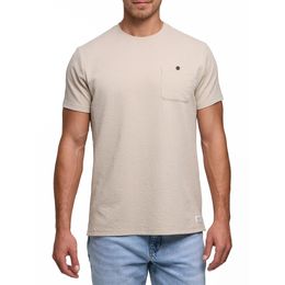 T-Shirt INDICODE "INNova Tee", Jungen, Gr. L, simply taupe, Single Jersey, Obermaterial: 65% Polyester, 35% Baumwolle, unifarben, regular fit normal, Rundhals, Shirts T-Shirt