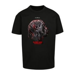 Kurzarmshirt "Upscale by Mister Tee Herren Flying High Oversize Tee", Jungen, Gr. L, schwarz, 100% Baumwolle, UPSCALE BY MISTER TEE, unifarben, oversize, Rundhals, Shirts
