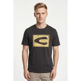 T-Shirt Camel Active, Jungen, Gr. L, asphalt, Jersey, Obermaterial: 100% Baumwolle, bedruckt, normal h&uuml;ftbedeckend, Rundhals, Shirts T-Shirt, normale Passform, Kurzarm-Design, bedruckte Optik mit Logo-Print