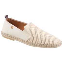 Espadrille VERBENAS "Tom Pacific", Herren, Gr. 39, beige (creme), Textil, unifarben, Schuhe Espadrille, Slipper, Sommerschuh, Strandschuh mit luftdurchl&auml;ssiger Perforation