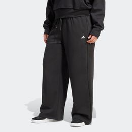 Sporthose adidas Sportswear "W SL FC PT INC", Damen, Gr. 4X (58/60), N-Gr, schwarz (schwarz, wei&szlig;, normal, gr.), Obermaterial: 70% Baumwolle, 30% Polyester, Hosen Sporthose, f&uuml;r Erwachsene, mit Kordelverschluss, normal-weite Passform