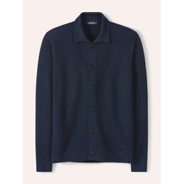 Walbusch Gerippter Polo-Cardigan
