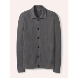 Walbusch Gerippter Polo-Cardigan