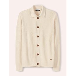 Walbusch Gerippter Polo-Cardigan