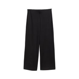 Tom Tailor Denim Damen High Waist Culotte Hose, schwarz, Uni, Gr. S
