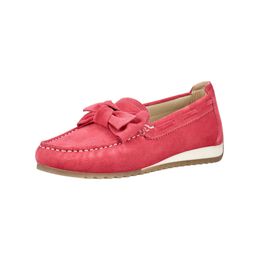 Mokassin Ara "Ara Mokassin Veloursleder", Damen, Gr. 40, erdbeere, Veloursleder, Schuhe Mokassin