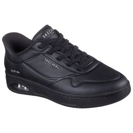 Slip-On Sneaker Skechers "UNO CTL", Damen, Gr. 40, schwarz, Lederimitat, Mesh, unifarben, Schuhe, Freizeitschuh, Schn&uuml;rschuh mit elastischen Schn&uuml;rsenkeln