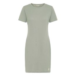 Midikleid oxmo "Midikleid OXPimatta", Damen, Gr. M, N-Gr, gr&uuml;n (seagrass), Obermaterial: 57% Baumwolle CO. 43% Polyester PES., Kleider Midikleid