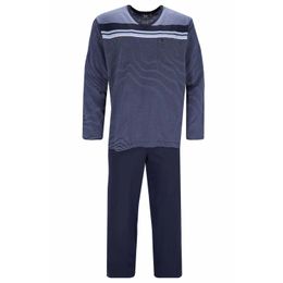 Schlafanzug Hajo "Pyjama", Herren, Gr. 5XL, blau, Obermaterial: 62% Baumwolle CO. 38% Polyester PES., Homewear-Sets Schlafanzug