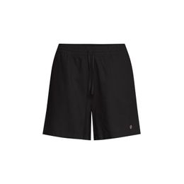 Bermudas oxmo "Bermuda OXAlgea", Damen, Gr. 38, N-Gr, schwarz, Obermaterial: 55% Leinen LI. 45% Viskose CV., Hosen Bermudas