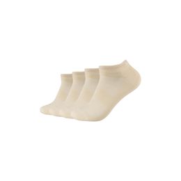 Sneakersocken s.Oliver "4er Pack", Damen, Gr. 43-46, wei&szlig; (wei&szlig; swan), 81% Viskose, 17% Polyamid, 2% Elasthan, uni, Socken Sneakersocken