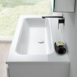 rivea Dia ultraflacher M&ouml;belwaschtisch B: 121 H: 14,2 T: 51,5 cm, BR0056WH,
