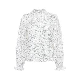 Langarmbluse Ichi "Langarm-Bluse IXTANYA", Damen, Gr. 40, wei&szlig; (cloud dancer), Obermaterial: 100% Polyester PES., Blusen