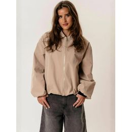 Outdoorjacke TEESHOPPEN "TEESHOPPEN Jacket Ines", Damen, Gr. XL, beige, Obermaterial: 100% Polyester, Jacken Outdoorjacke