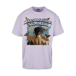 Kurzarmshirt "Upscale by Mister Tee Herren Days Before Summer Oversize Tee", Jungen, Gr. XXL, lila, 100% Baumwolle, UPSCALE BY MISTER TEE, unifarben, oversize, Rundhals, Shirts