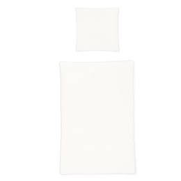 Bettw&auml;sche Irisette "Easy-U 8726", wei&szlig;, B/L: 155cm x 200cm, 1 Stk., 1 Stk., Seersucker, B/L: 80cm x 80cm, 2 Stk., Seersucker, Obermaterial: 100% Baumwolle, Bettw&auml;sche, Bettw&auml;sche