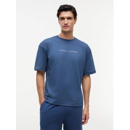 T-Shirt, Jungen, Gr. L (52), aegean sea, Web, Obermaterial: 100% Baumwolle, Tommy Hilfiger Underwear, regular fit normal, Rundhals, eingesetzt abgesteppte Kante, Shirts T-Shirt, Regular fit mit Rundhalsausschnitt
