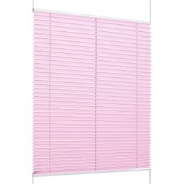 Plissee K-home "Klemmfix FLORIDA Stripe mit patentiertem Design", rose, wei&szlig;, wei&szlig;, B:95cm H:130cm, Obermaterial: 100% Polyester, Plissees, patentiertes Design