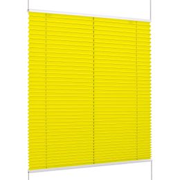Plissee K-home "Klemmfix FLORIDA Stripe mit patentiertem Design", gelb, wei&szlig;, wei&szlig;, B:35cm H:130cm, Obermaterial: 100% Polyester, Plissees, patentiertes Design