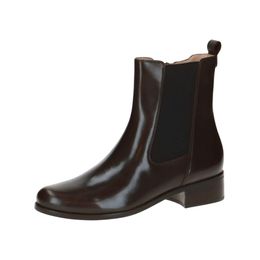Stiefelette Peter Kaiser "Peter Kaiser Stiefelette Nappaleder", Damen, Gr. 38, dunkelbraun, Nappaleder, Schuhe Stiefelette