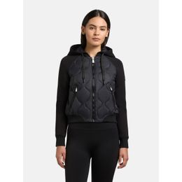 Funktionsjacke Khujo "Malaya", Damen, Gr. XL (42), schwarz, Obermaterial 1: 100% Nylon. Obermaterial 2: 80% Viskose, 12% Nylon, 8% Elasthan. Innenfutter: 100% Nylon. Wattierung: 100% Polyester, l&auml;ssig geschnitten h&uuml;ftlang, Rundhals, &Auml;rmel ohne &Auml;rmelschlitz Rippb&uuml;ndchen, Jacken Funktionsjacke, Gesteppte Bomberjacke f&uuml;r den &Uuml;bergang