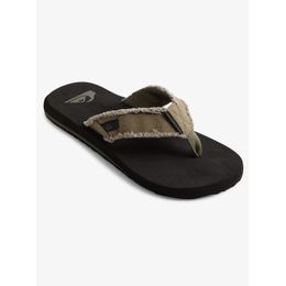 Zehentrenner Quiksilver "MONKEY ABYSS", Herren, Gr. 45, bunt (schwarz, ocker), Synthetik, Textil, Schuhe Zehentrenner
