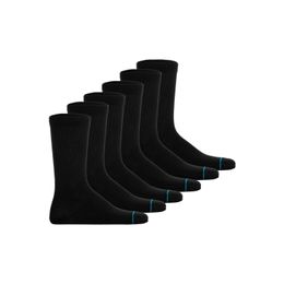 Sneakersocken Stance "Socken Icon Socken 6er Pack", Herren, Gr. 35-37, schwarz, Obermaterial: 76% Baumwolle CO. 19% Polyester PES. 3% Nylon NY. 2% Elasthan EL., Socken Sneakersocken