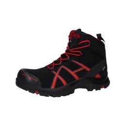 Sicherheitsschuh HAIX "Black Eagle Safety 40.1 mid" Gr. 10, schwarz (schwarz, rot), 10, Obermaterial: 100% Nylon NY., Schuhe