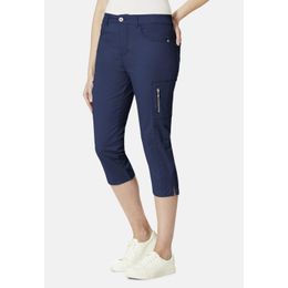 7/8-Hose STOOKER WOMEN "Tahiti Fashion Capri Slim Fit", Damen, Gr. 36, L&auml;nge 21, blau (blauberry), Twill, 97% Baumwolle, 3% Elasthan, eng 7/8-L&auml;nge, Hosen 7/8-Hose, Capri Slim Fit Casual Clean Wash Twill Coloured f&uuml;r Damen