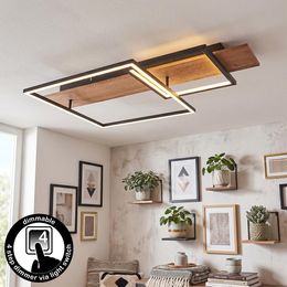 hofstein Pompu Deckenleuchte LED Naturfarben, Schwarz, 1-flammig
