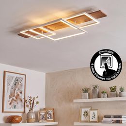hofstein Pompu Deckenleuchte LED Naturfarben, Wei&szlig;, 1-flammig