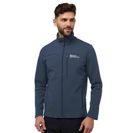 Softshelljacke Jack Wolfskin "WHIRLWIND MEN", Herren, Gr. L (52), midnightsky, Oberstoff: 100% POLYESTER. Kontrastmaterial 1: 100% POLYESTER. Futter: 100% POLYESTER, Jacken Softshelljacke