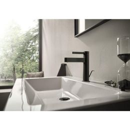Hansgrohe Finoris Waschtischarmatur 76025340 CoolStart, Ausladung 139mm, mit Zugstange, brushed black chrome