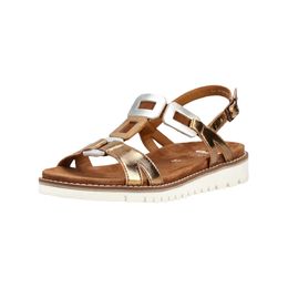 Riemchensandale Ara "Ara Sandalen Glattleder", Damen, Gr. 38, whisky, Glattleder, Schuhe Riemchensandale