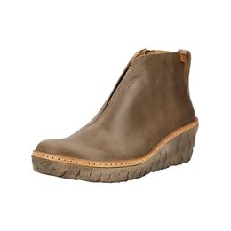 Keilstiefelette El Naturalista "El Naturalista Stiefelette Leder", Damen, Gr. 37, stone, Leder, Schuhe