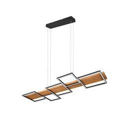 Trio LED-H&auml;ngeleuchte Harper Braun/Schwarz max. 42 Watt