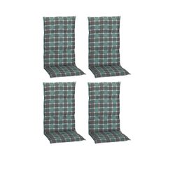 Hochlehner Auflagen B&uuml;sum 4er- Set ca. 118x50 cm Grau/T&uuml;rkis