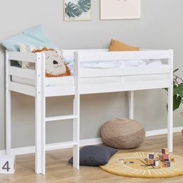 Hochbett ECO COMFORT Wei&szlig; ca. 90x200 cm