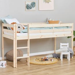 Hochbett ECO COMFORT Kieferfarben ca. 90x200 cm