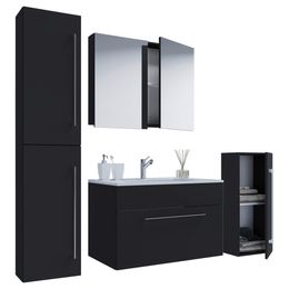 Badezimmer Badinos 5-tlg. Schwarz