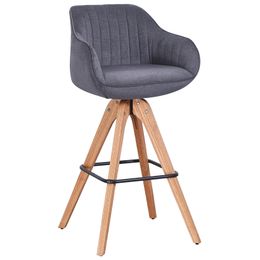 Barhocker in Grau/Eichefarben