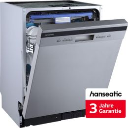Hanseatic Unterbaugeschirrsp&uuml;ler "HGU6082D14J7735EI", Energieeffizienz: D (A-G), silber (edelstahl), B:59,8cm H:81,5cm T:57cm, Geschirrsp&uuml;ler, inkl. 3 Jahre Herstellergarantie