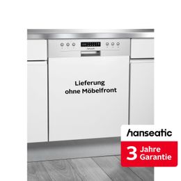 Hanseatic teilintegrierbarer Geschirrsp&uuml;ler "HGTI6082C13K7709DS", Energieeffizienz: C (A-G), silber (edelstahl), B:59,8cm H:81,5cm T:57cm, Geschirrsp&uuml;ler, inkl. 3 Jahre Herstellergarantie