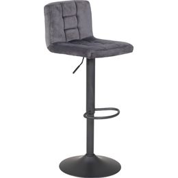 Barhocker Hela "Amanda II H", grau, B:40cm H:85cm T:48cm, Hocker, Barhocker, drehbar, h&ouml;henverstellbar