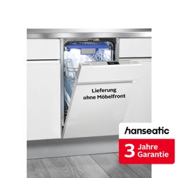 Hanseatic vollintegrierbarer Geschirrsp&uuml;ler "HGVI4582D10J7714GS", Energieeffizienz: D (A-G), silber (silberfarben), B:44,8cm H:81,5cm T:55cm, Geschirrsp&uuml;ler, inkl. 3 Jahre Herstellergarantie