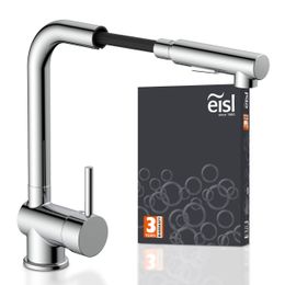 EISL&reg; Sp&uuml;ltischarmatur EISL, silber (chrom), B:5,7cm H:33,6cm, Messing, Armaturen, mit Geschirrbrause, Wasserhahn K&uuml;che ausziehbar in Chrom