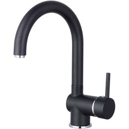EISL&reg; Sp&uuml;ltischarmatur EISL "Futura", schwarz, B:5cm H:33,1cm T:20,6cm, Messing, Armaturen, Wasserhahn mit Energiesparfunktion, 360 schwenkbare Mischbatterie