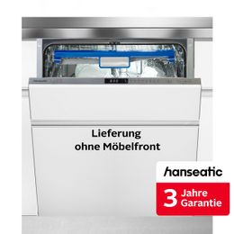 Hanseatic vollintegrierbarer Geschirrsp&uuml;ler "HGVI6082D14J7713GS", Energieeffizienz: D (A-G), silber (edelstahl), B:59,8cm H:81,5cm T:55cm, Geschirrsp&uuml;ler, inkl. 3 Jahre Herstellergarantie